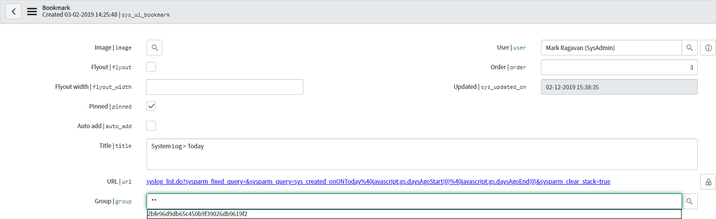 Grouping Favorites - ServiceNow Community
